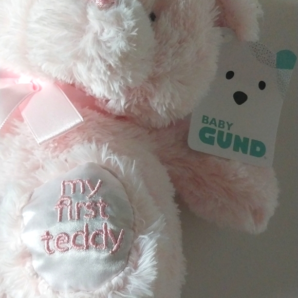 Gund | Toys | Gund Newborn Gift First Teddy Bear Pink Monogramable 1 ...
